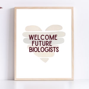 Printable Biology Classroom Poster; High School Science Classroom Decor ...