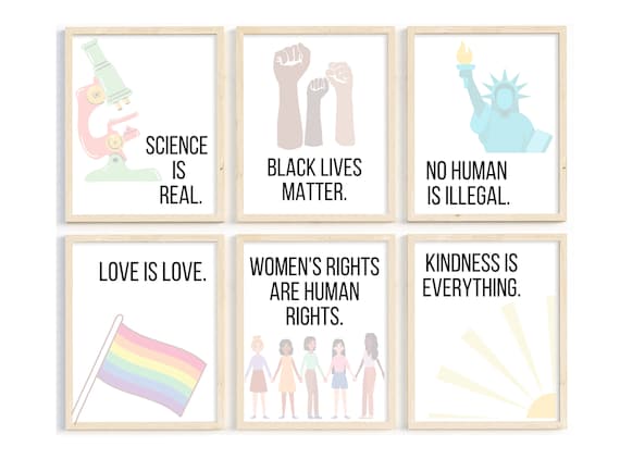 Inclusive Classroom Posters Social Justice Art Equality | Etsy