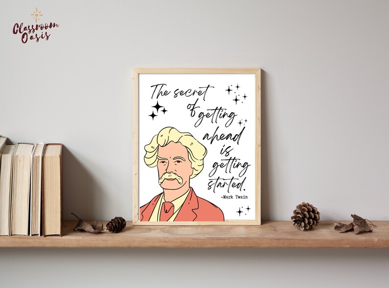 Inspirational Quote by Mark Twain Mark Twain Wall Art Print Mark Twain ...