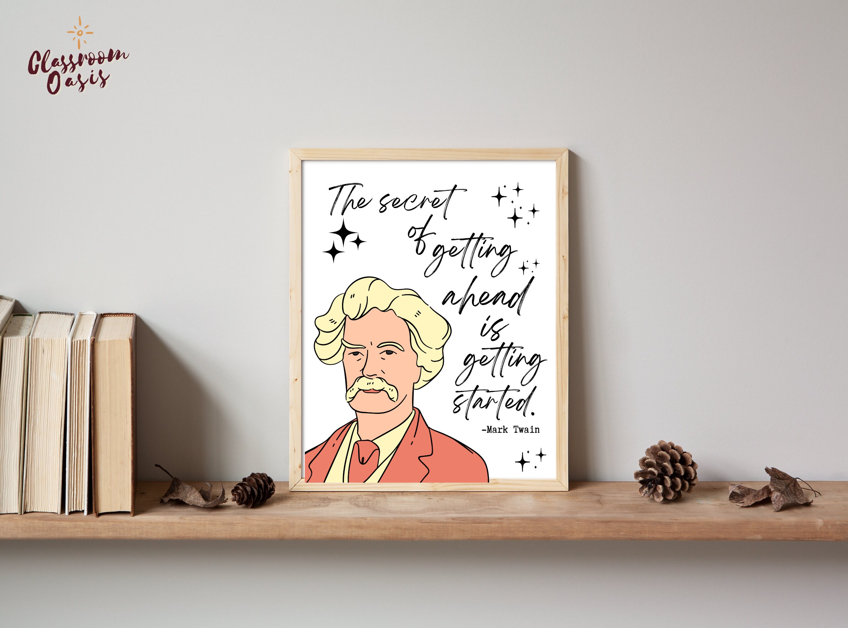 Inspirational Quote by Mark Twain Mark Twain Wall Art Print Mark Twain ...