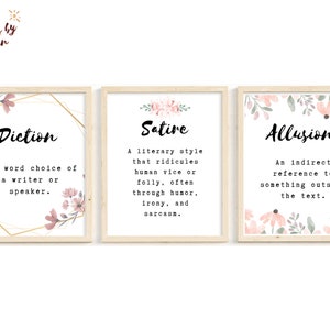 High School English Classroom Posters; Literary Terms; Middle School ...