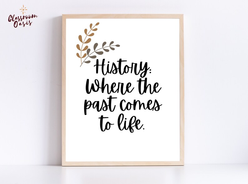 History Classroom Poster Middle School Classroom Decor - Etsy