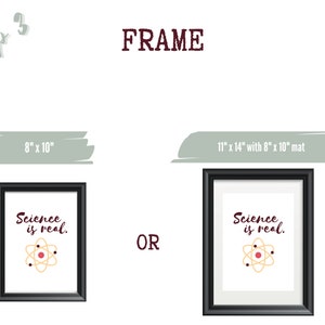 Science is Real Sign - Printable Science Classroom Poster; High School ...