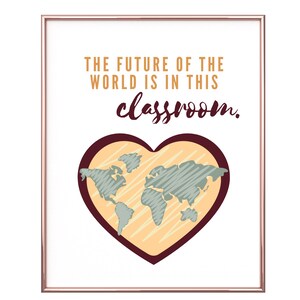 Printable Wall Art for Classroom Motivation: the Future of the World is ...