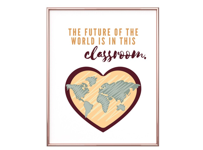 Printable Wall Art for Classroom Motivation: the Future of the World is ...