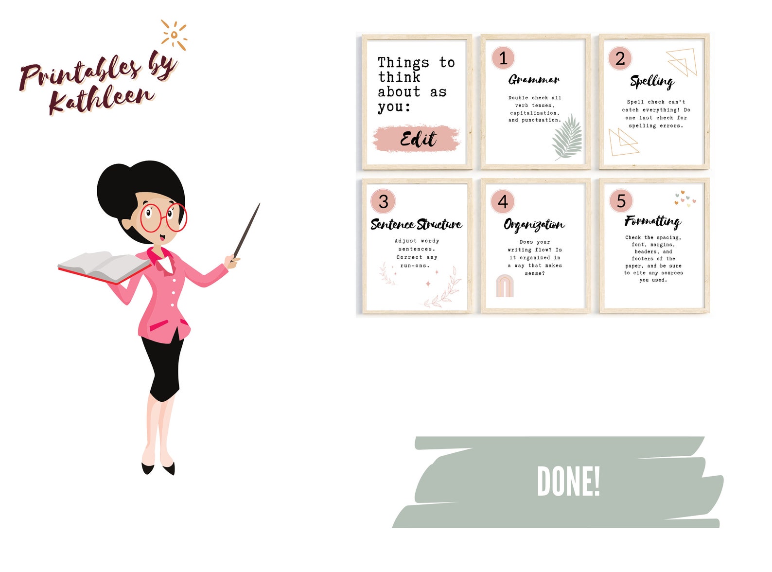 Grammar Poster Set High School English Classroom Posters - Etsy