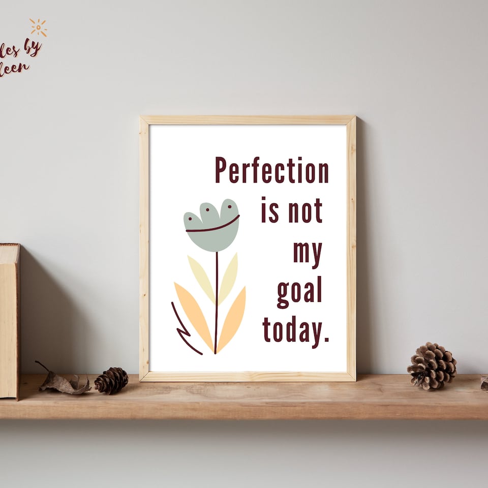 Growth Mindset Classroom Poster; Progress Over Perfection; Middle ...