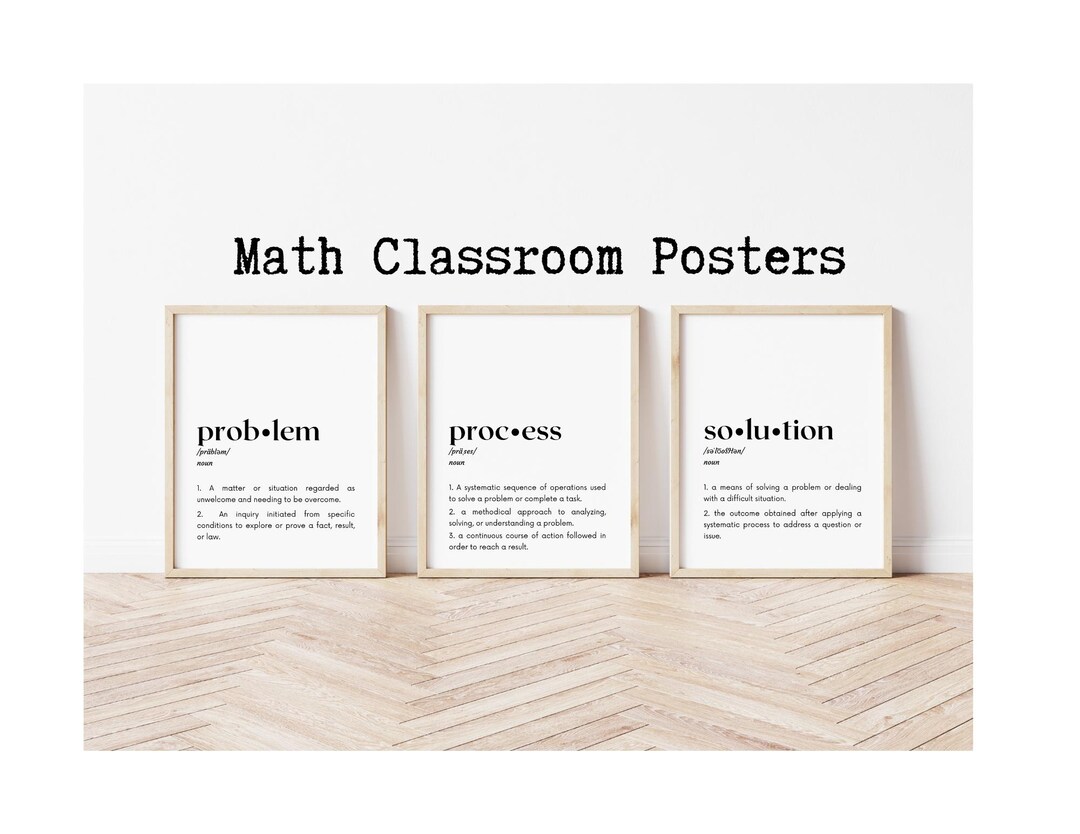 Math Class Decor; Math Wall Art; Math Bulletin Board; Classroom Posters ...
