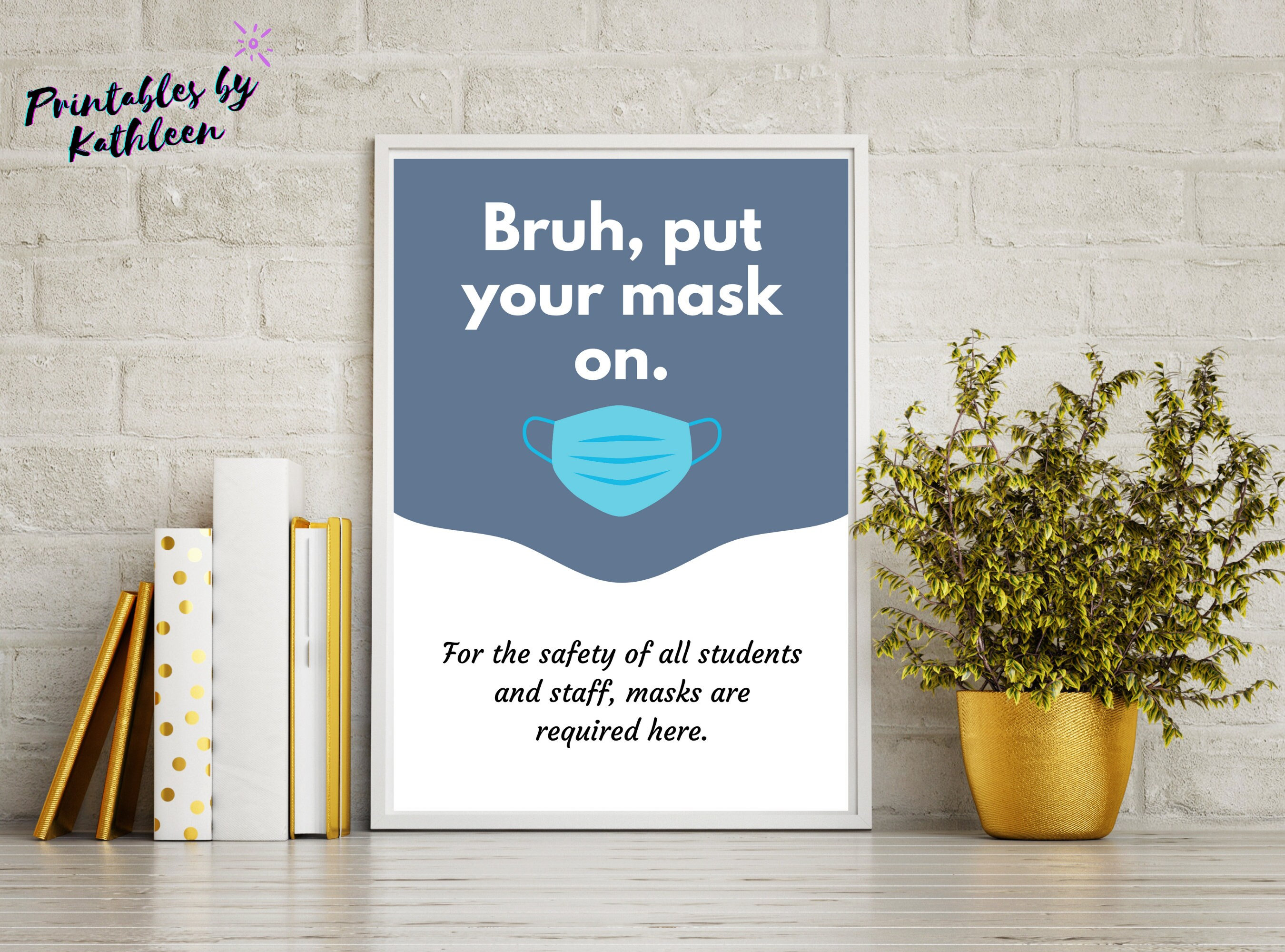 Mask Required Sign, Wear A Mask Sign, Classroom Mask Sign, Printable ...