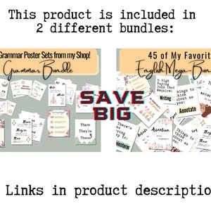 Writing Posters; High School English Classroom Posters; Middle School ...