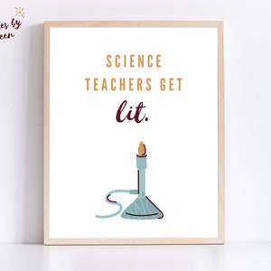 Printable Science Classroom Poster, Science Teacher Gift; New Teacher ...