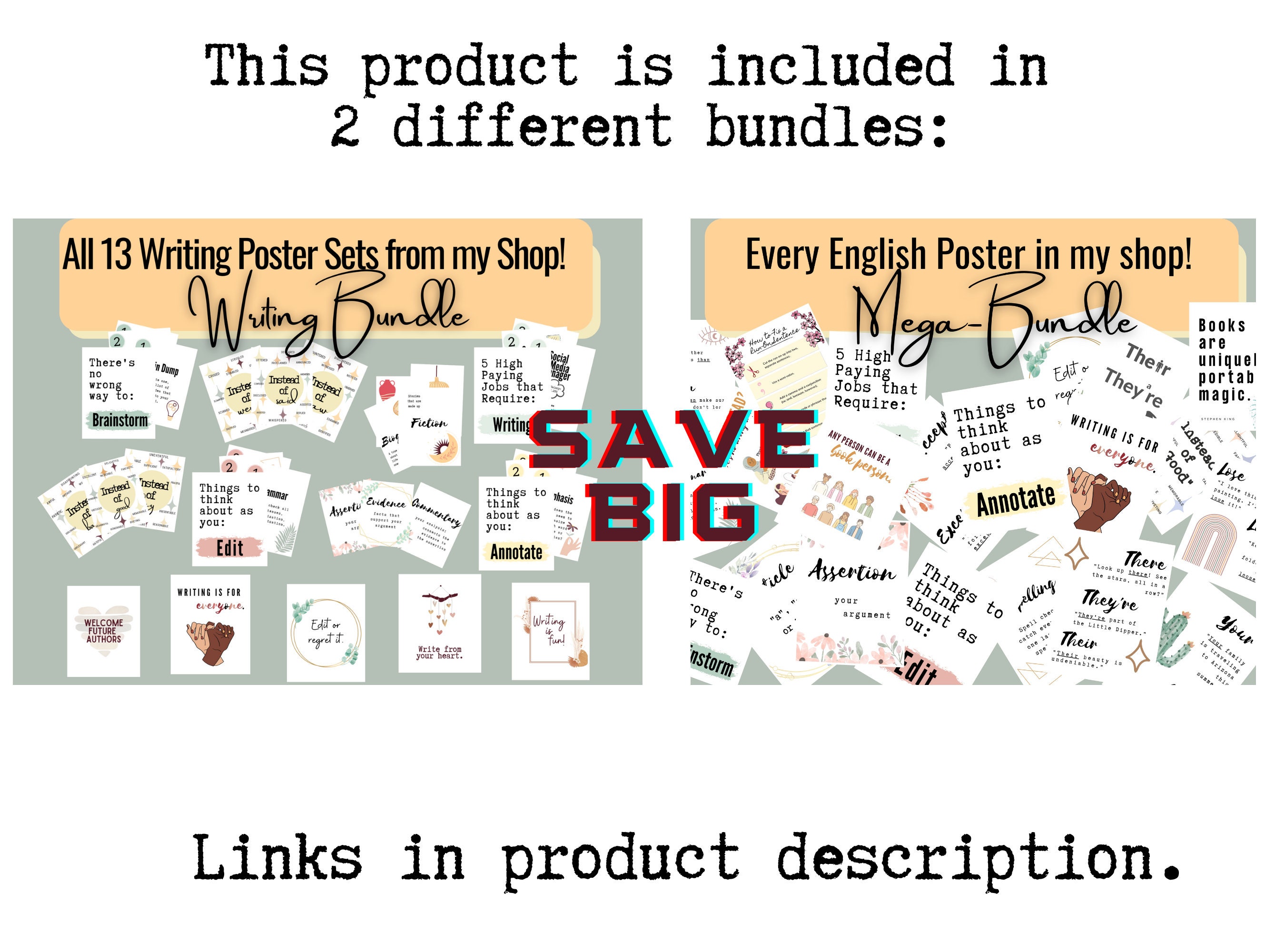 English Classroom Posters Types of Writing ELA Classroom Writing ...