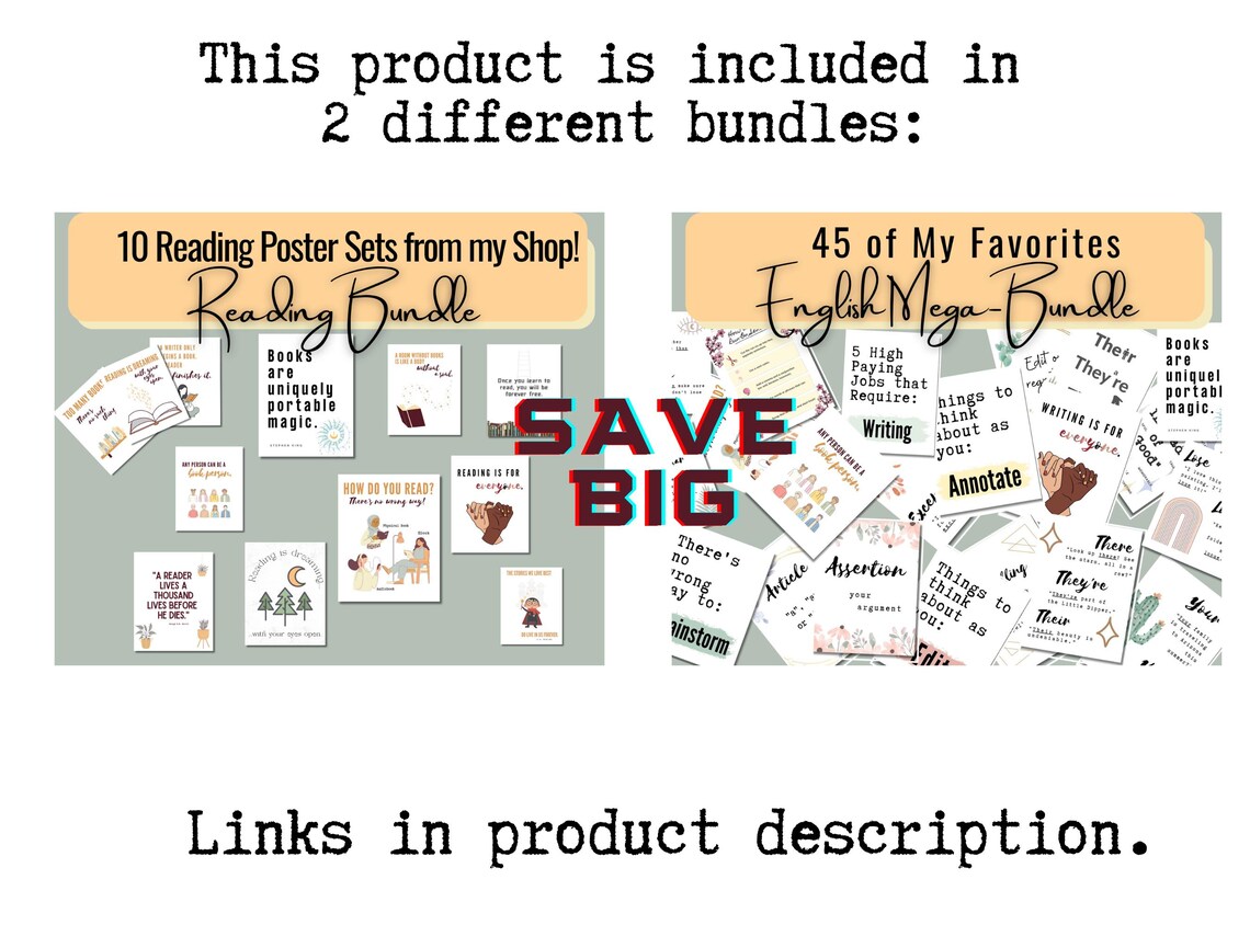 Reading Poster; Bookshelf Decor; Printable School Library Poster ...