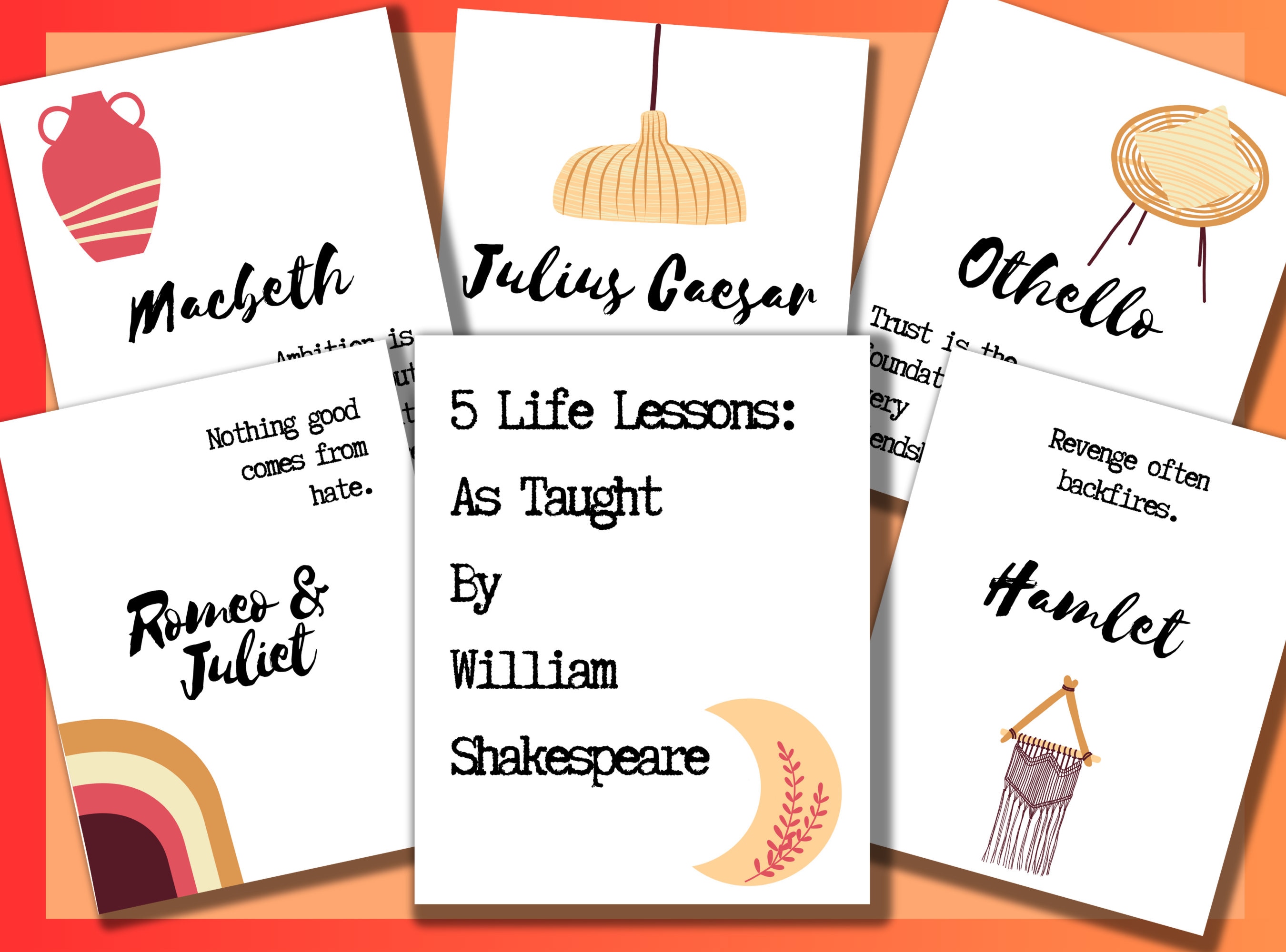 William Shakespeare Classroom Posters Literary Prints High - Etsy Australia