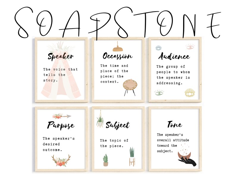Middle School English Classroom Decoration Soapstone Posters - Etsy