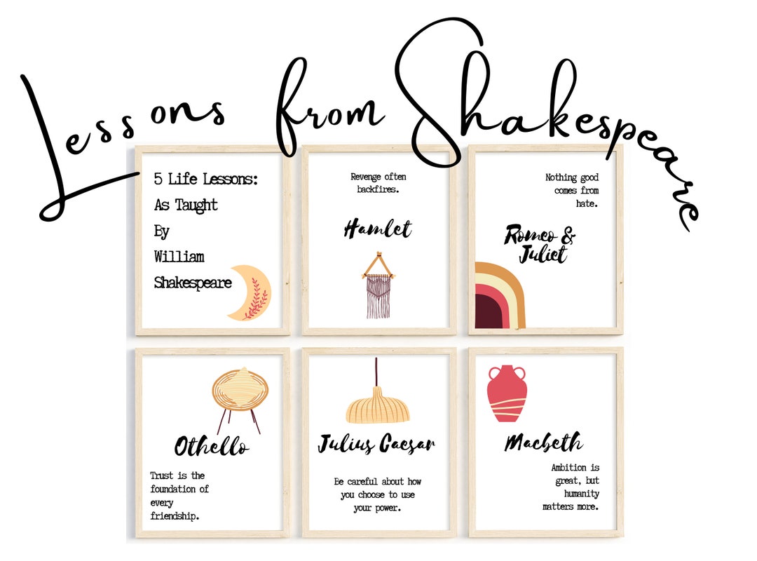 William Shakespeare Classroom Posters Literary Prints High - Etsy