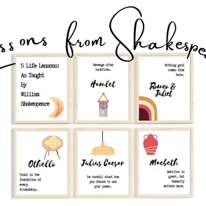 William Shakespeare Classroom Posters Literary Prints High - Etsy