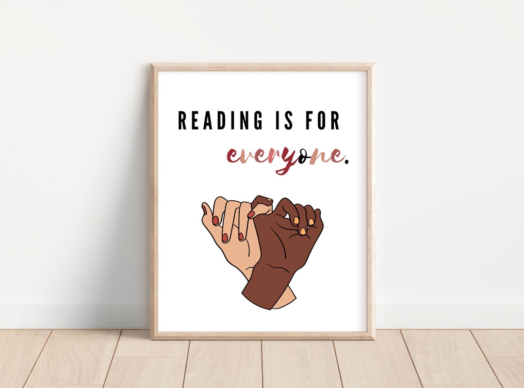 Printable Reading Poster; School Library Decor; Middle School English ...