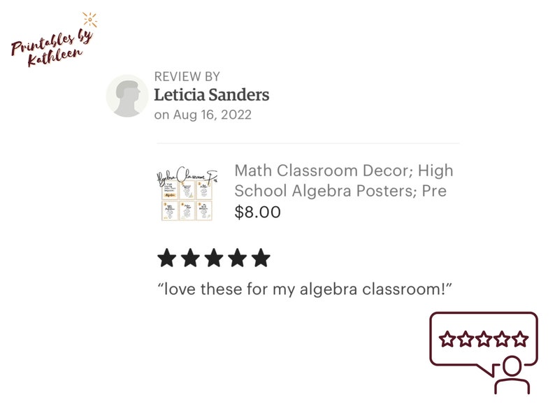 Math Classroom Decor High School Algebra Posters Pre Algebra - Etsy