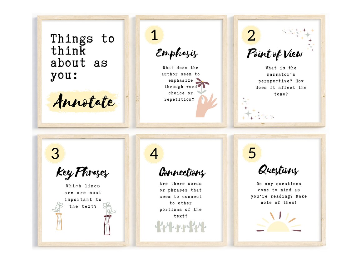 English Classroom Posters High School ELA Classroom Decor - Etsy