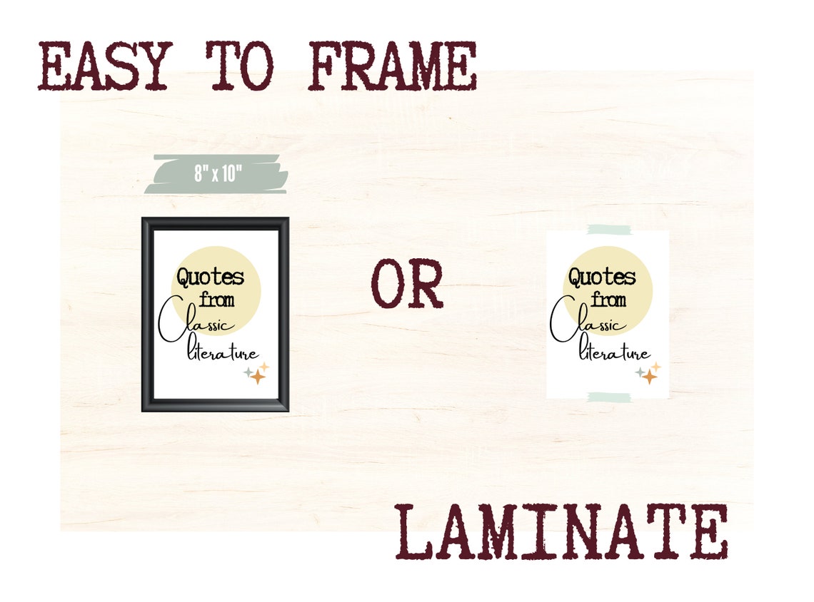 Literary Posters English Classroom Decoration High School - Etsy