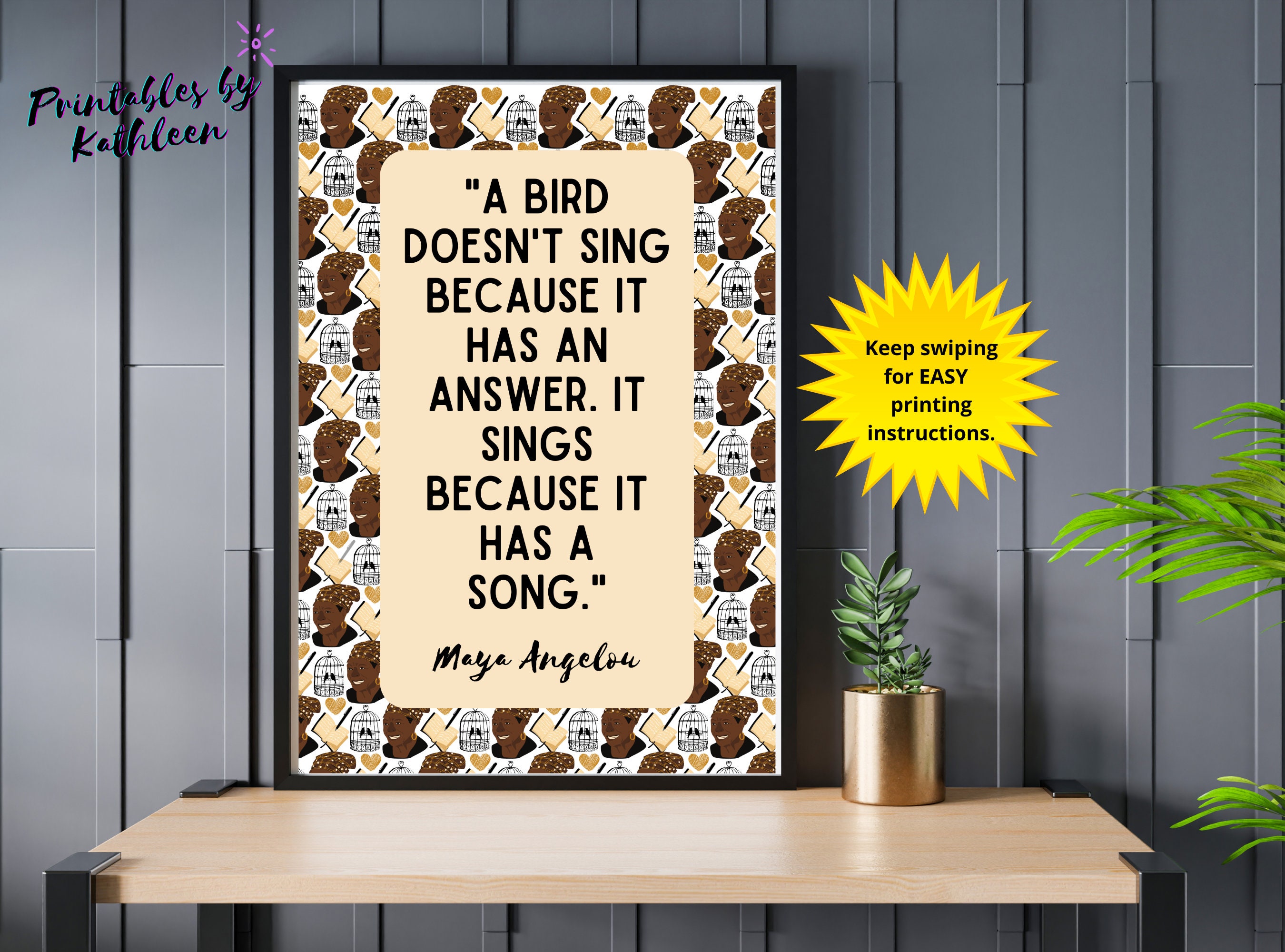 Maya Angelou Quote Wall Art, Quote by Maya Angelou, Printable Maya ...