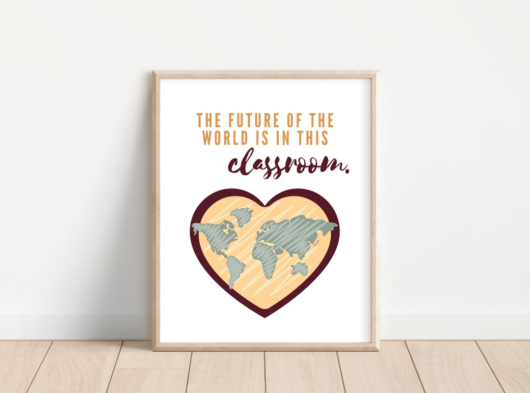 Printable Wall Art for Classroom Motivation: the Future of the World is ...