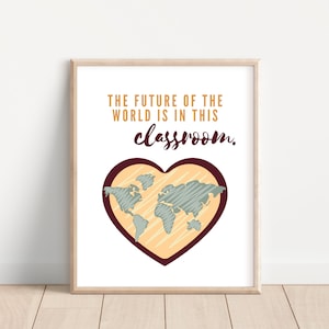 Printable Wall Art for Classroom Motivation: the Future of the World is ...