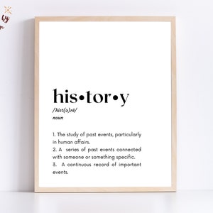 Digital History Definition Print; Printable Social Studies Classroom ...