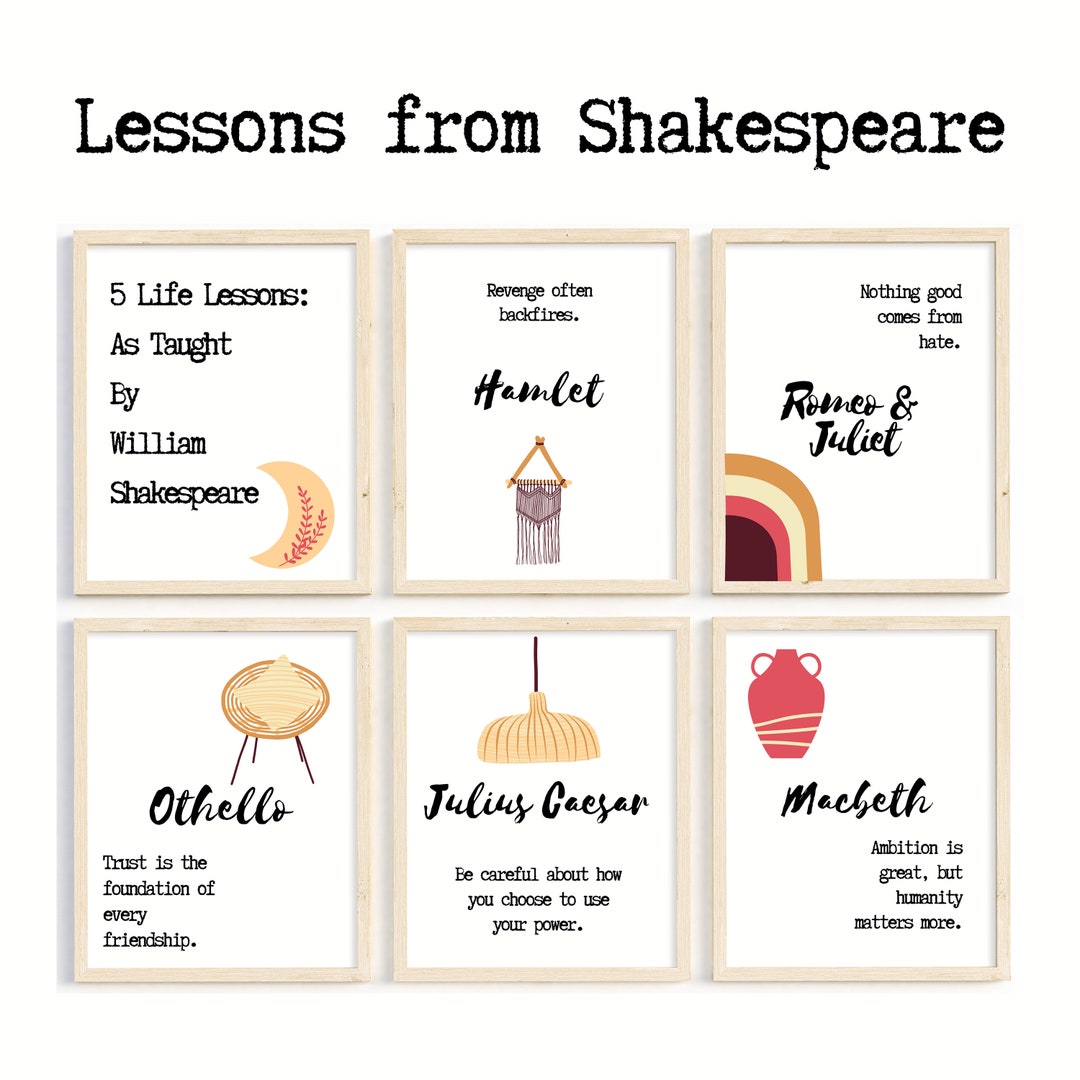 William Shakespeare Classroom Posters Literary Prints High - Etsy