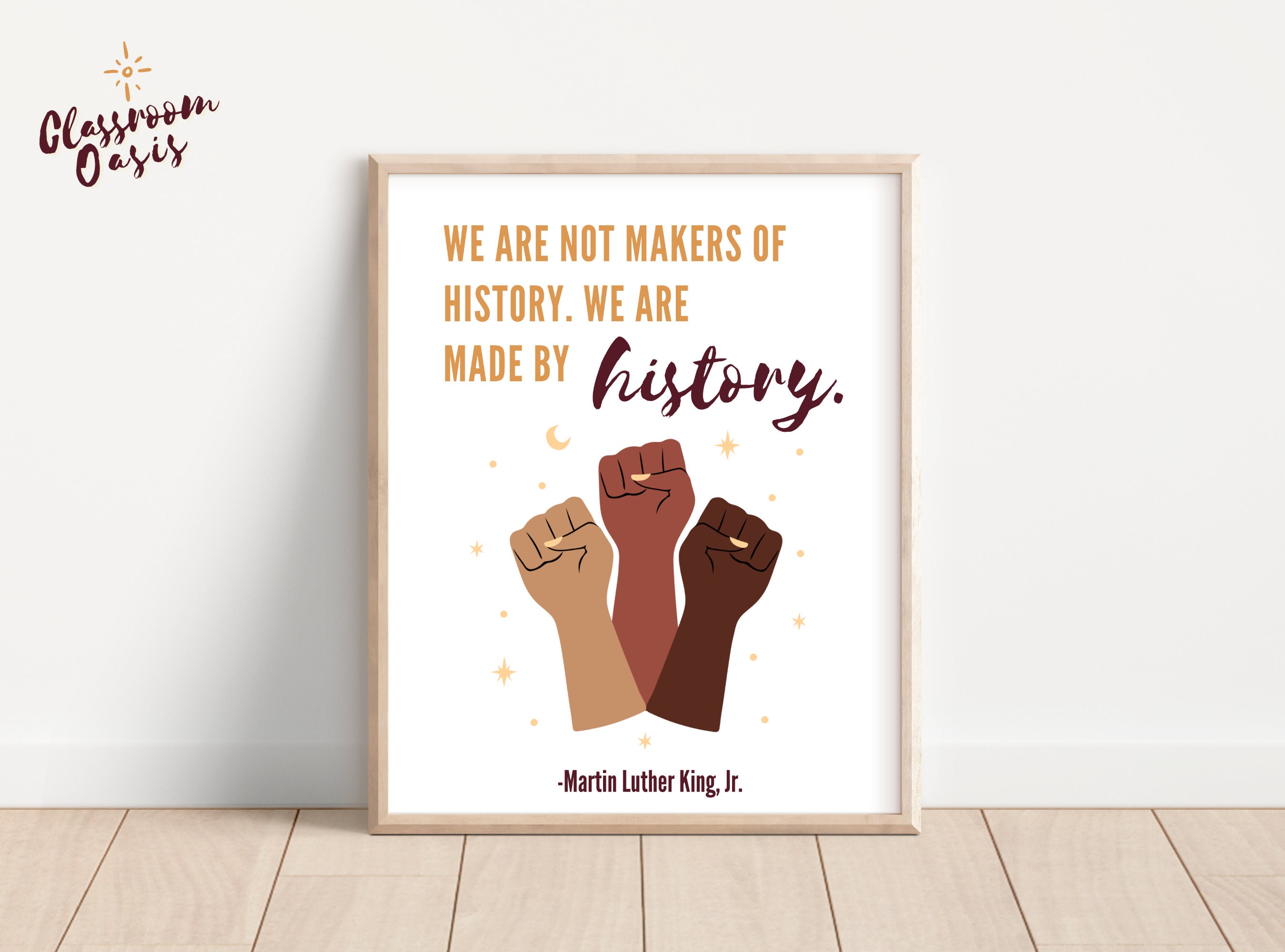 History Classroom Posters MLK Quote Social Studies Classroom Decor ...