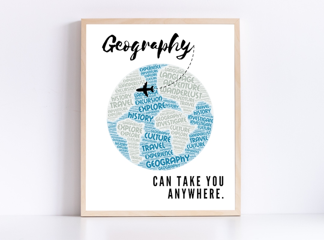 World Geography Classroom Poster; Social Studies Wall Art; Printable ...