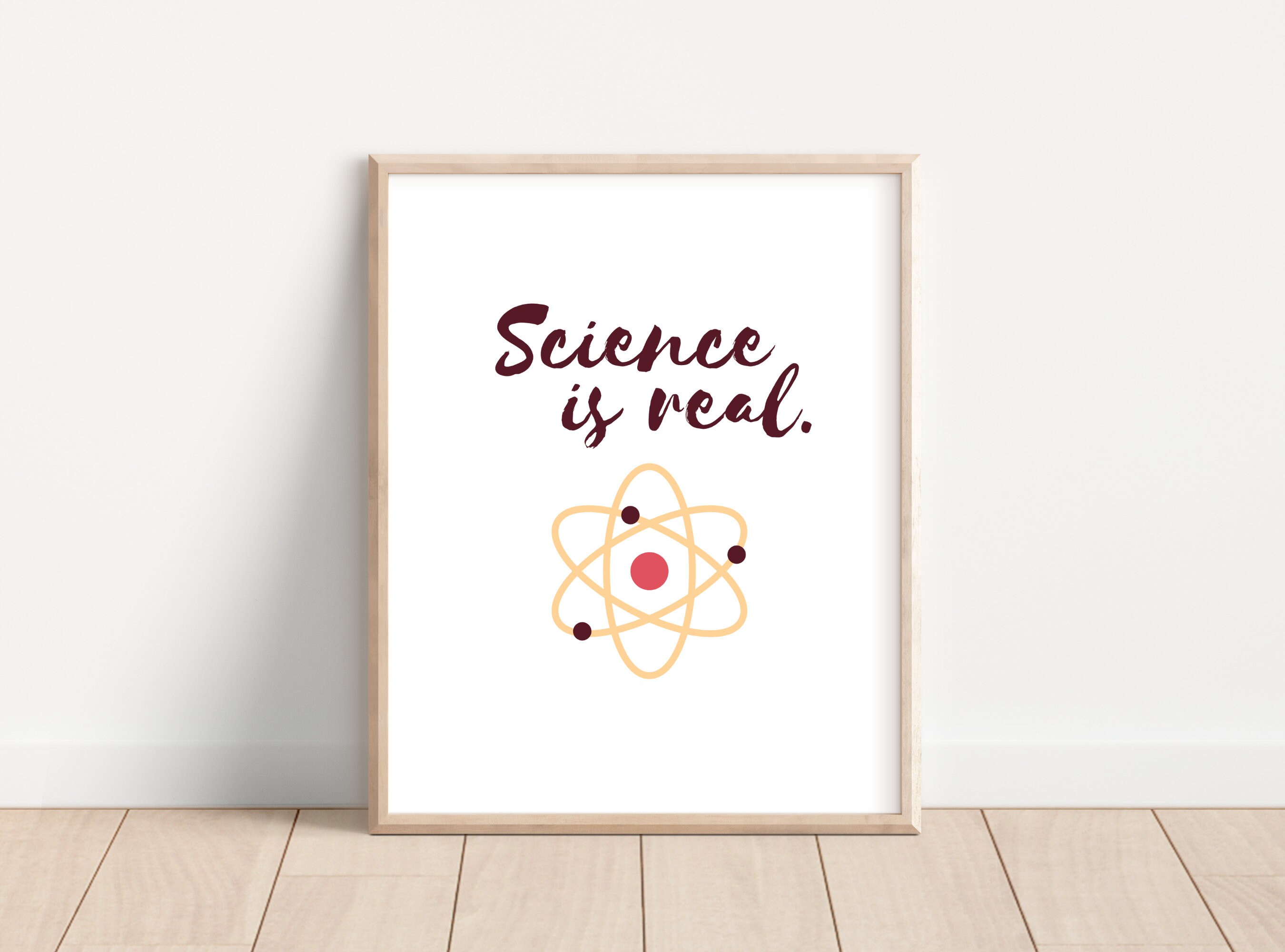 Science is Real Sign Printable Science Classroom Poster High School ...