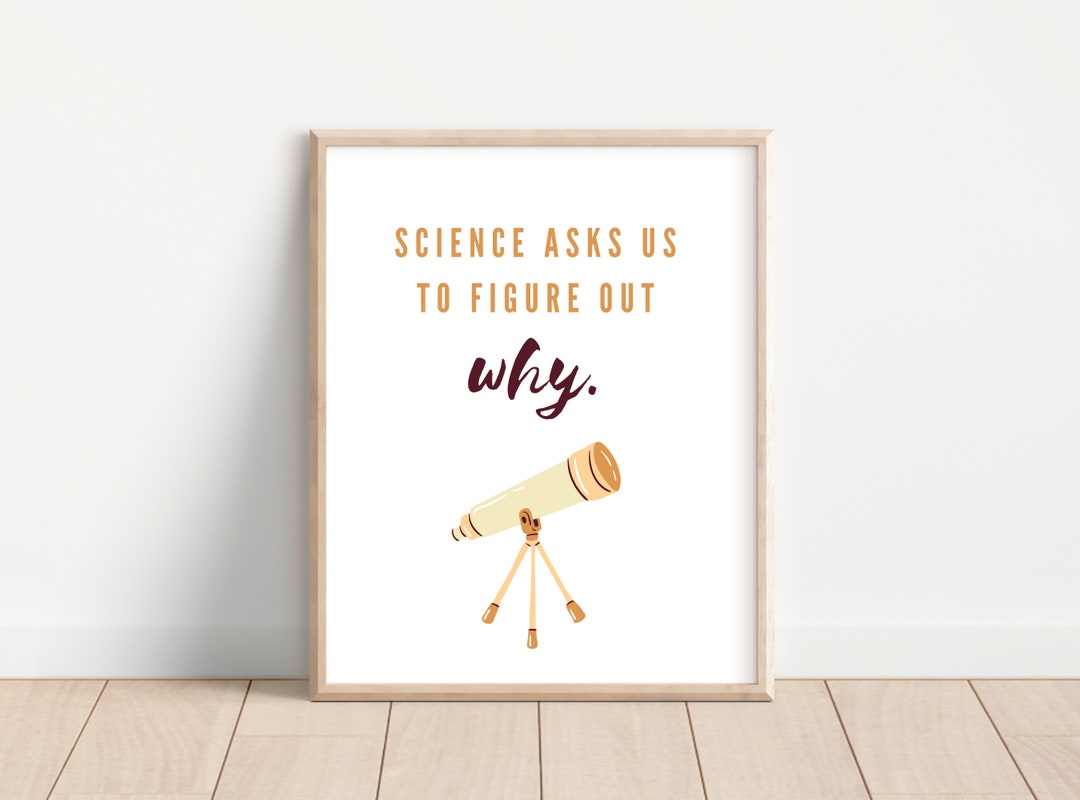 Printable Science Classroom Poster - Inspirational Science Quote ...