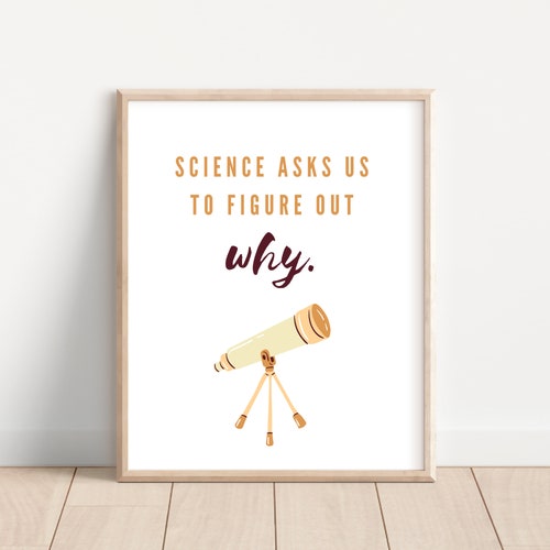 Printable Science Classroom Poster Inspirational Science - Etsy