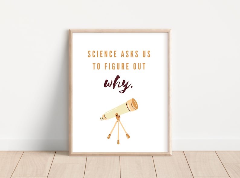 Printable Science Classroom Poster Inspirational Science - Etsy