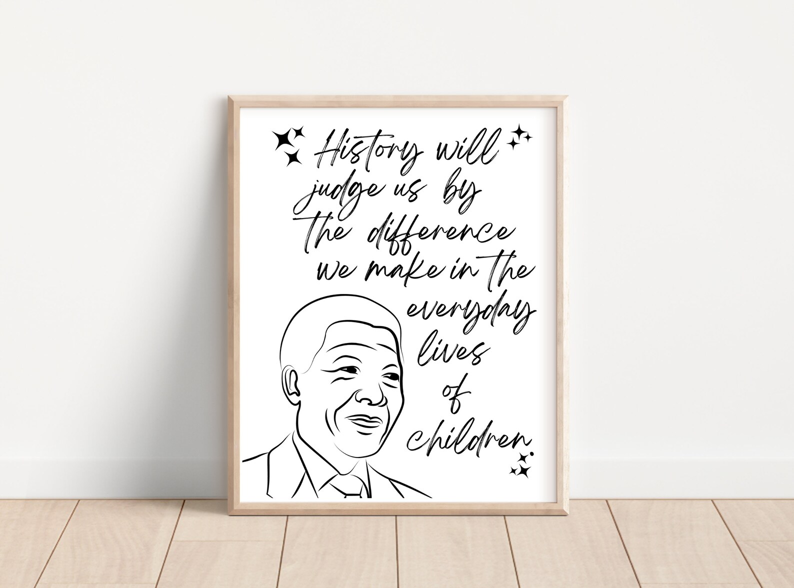 Nelson Mandela Lineart Poster Set; Mandela Quote; History Classroom ...