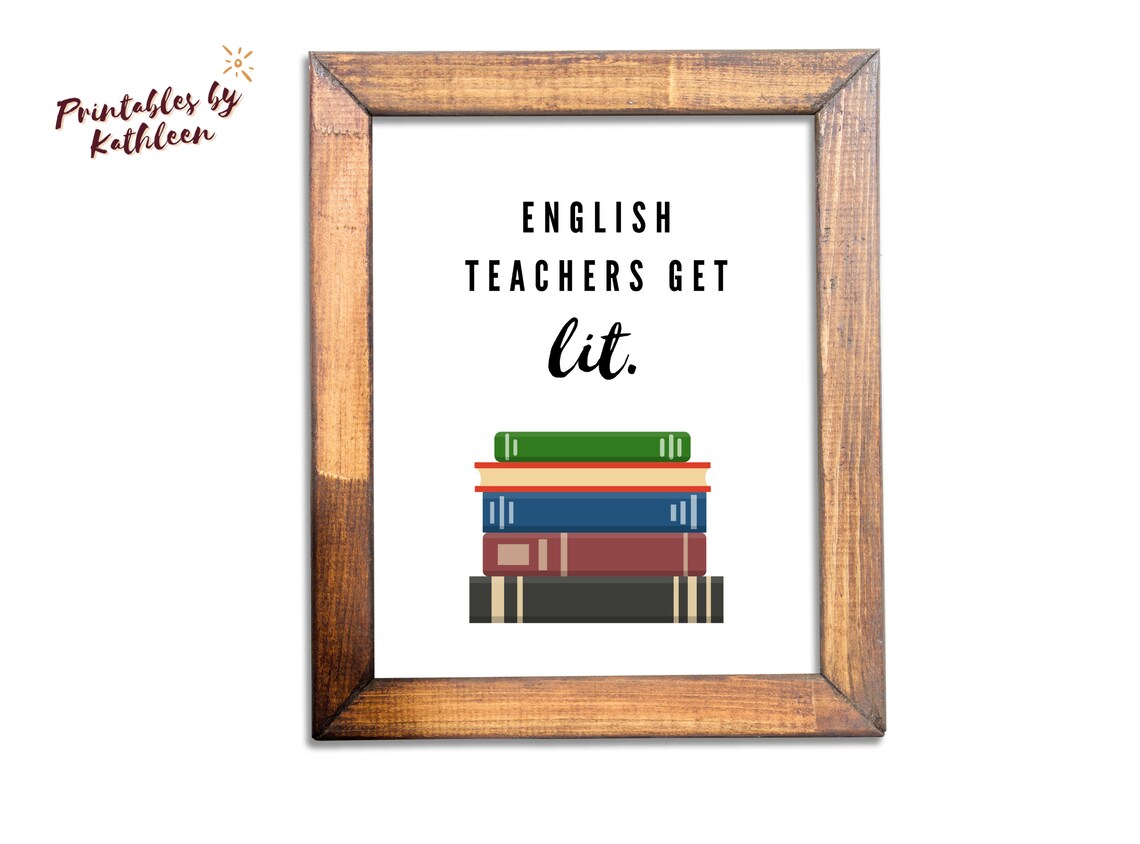 English Classroom Decoration English Teacher Literary Poster | Etsy
