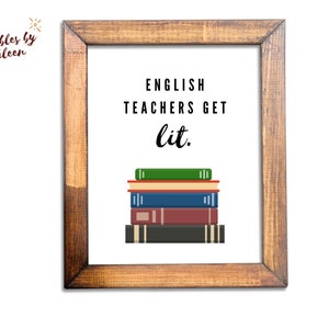 English Classroom Decoration; English Teacher Literary Poster ...