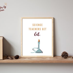 Printable Science Classroom Poster, Science Teacher Gift; New Teacher ...