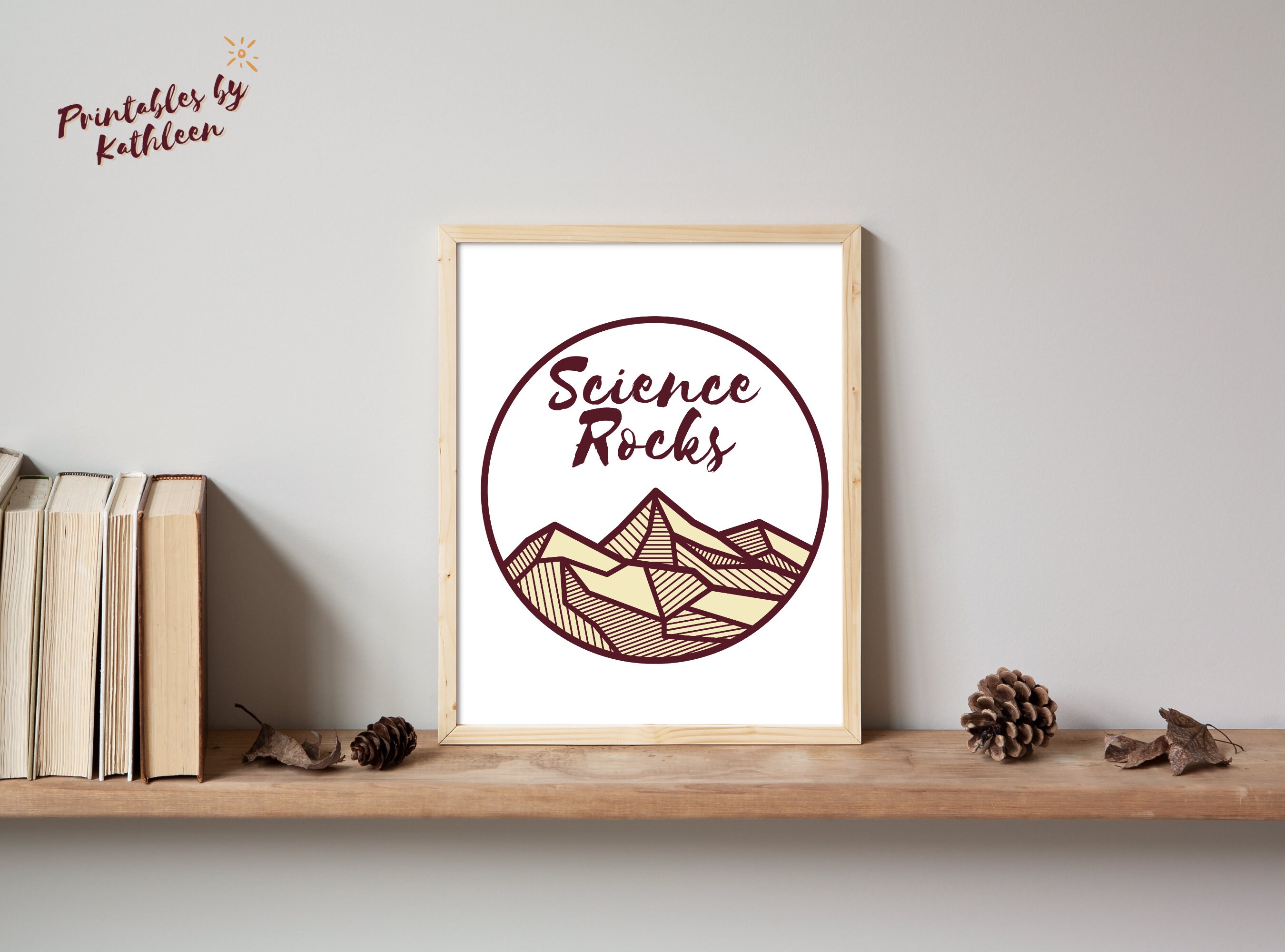 Science Rocks Classroom Sign Printable High School Science Class Poster ...