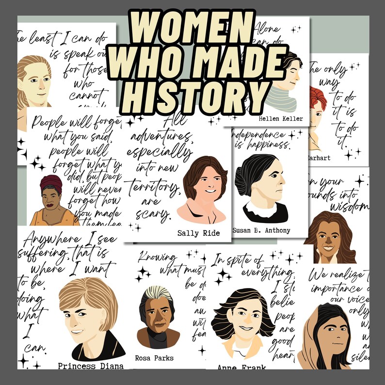Quotes by Influential Women in History Printable Social Studies ...