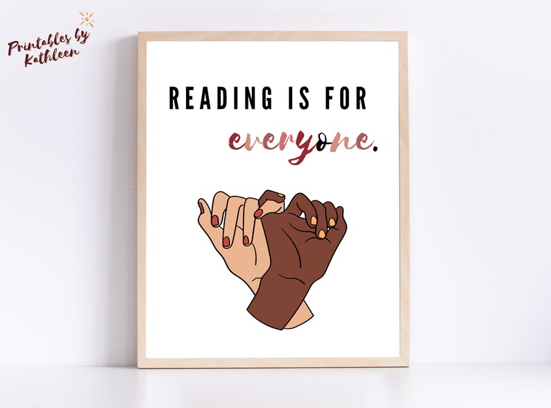 Printable Reading Poster; School Library Decor; Middle School English ...