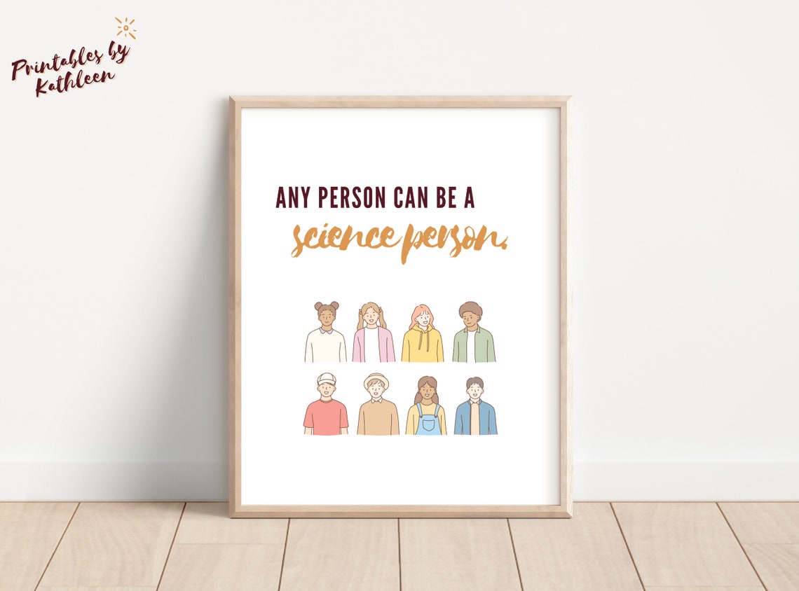 Printable Science Classroom Poster Diversity and Inclusion - Etsy