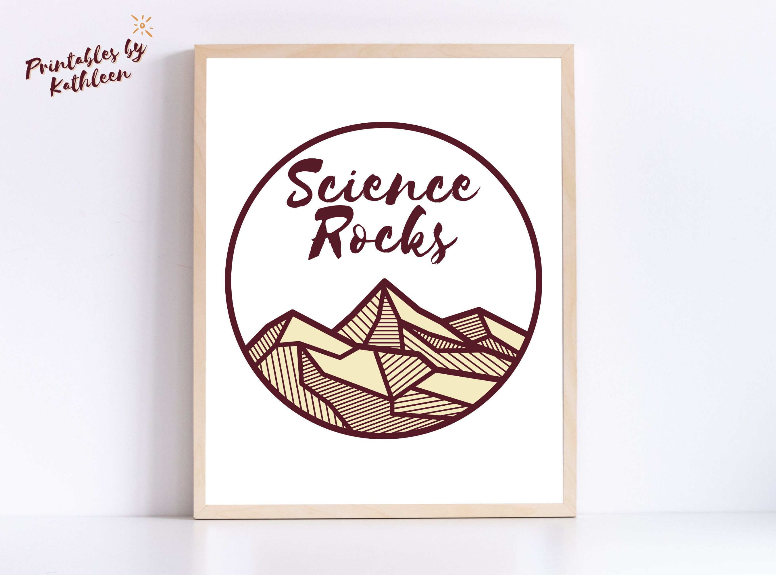 Science Rocks Classroom Sign Printable High School Science Class Poster ...