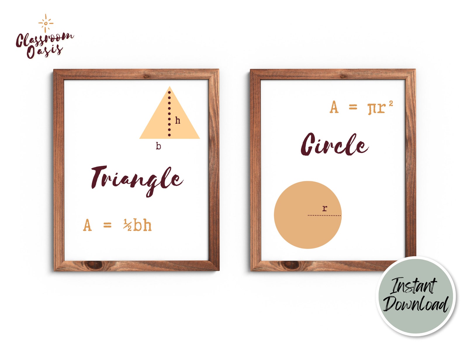 Geometry Formulas Poster | Classroom Math Decor (digital Download) - Etsy