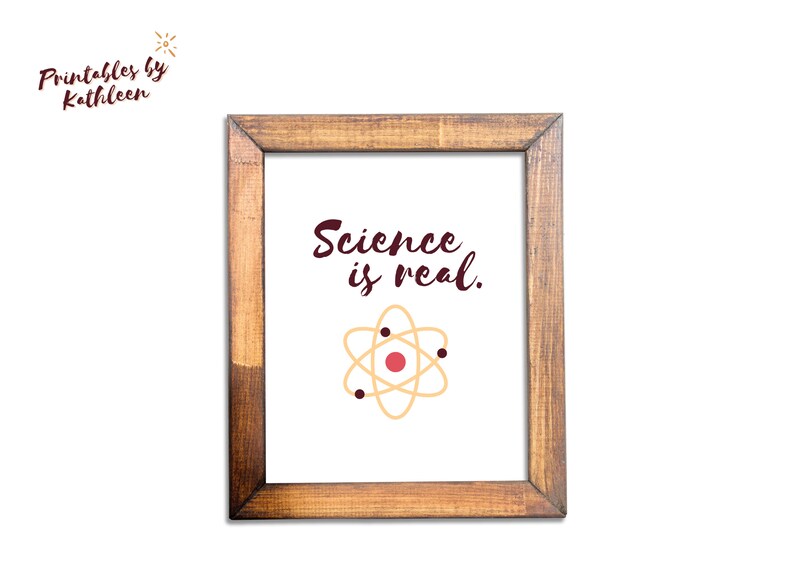 Science is Real Sign - Printable Science Classroom Poster; High School ...