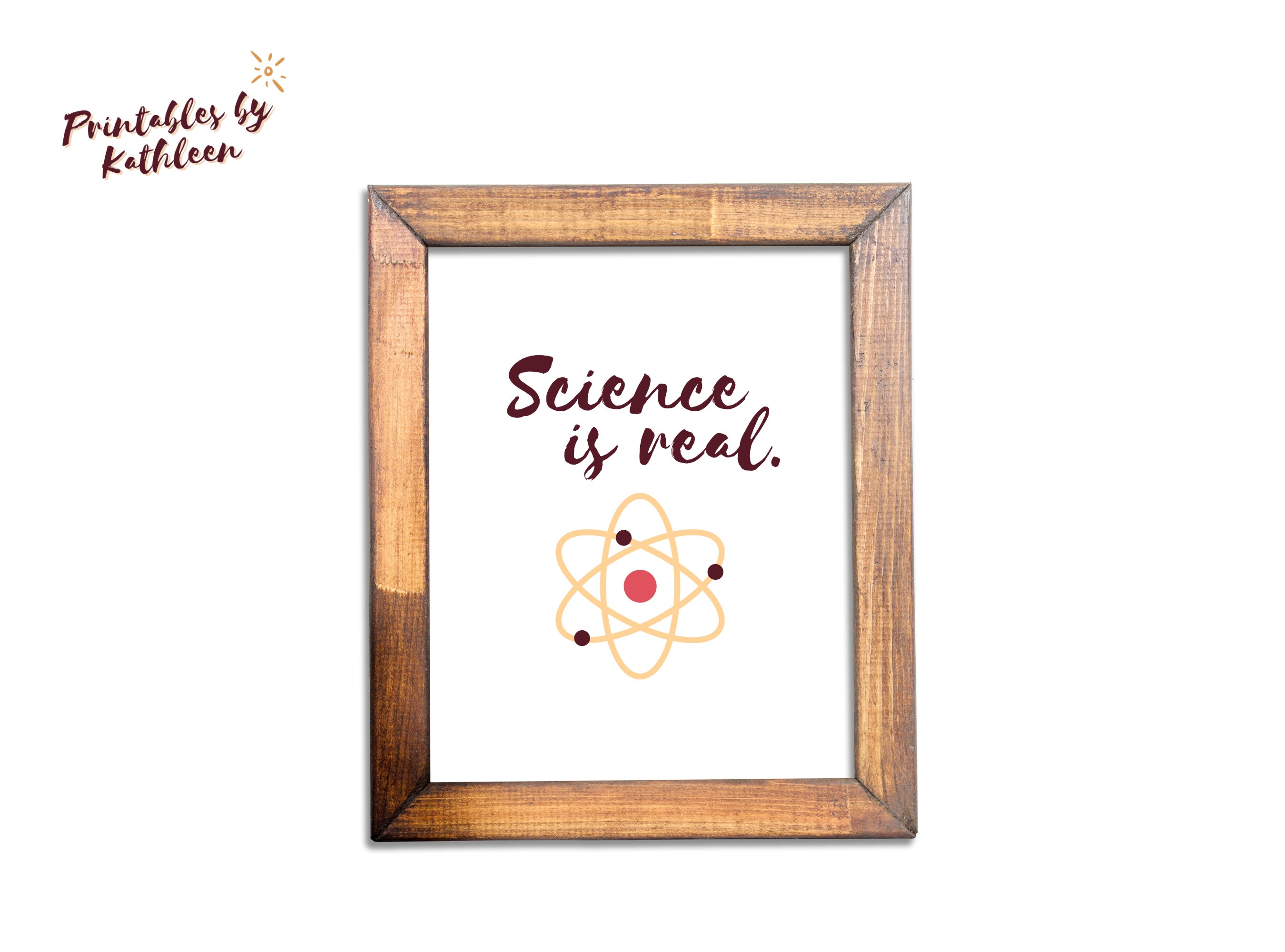 Science is Real Sign - Printable Science Classroom Poster; High School ...