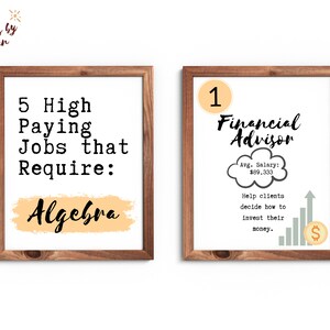 Math Classroom Decor High School Algebra Posters Pre Algebra - Etsy