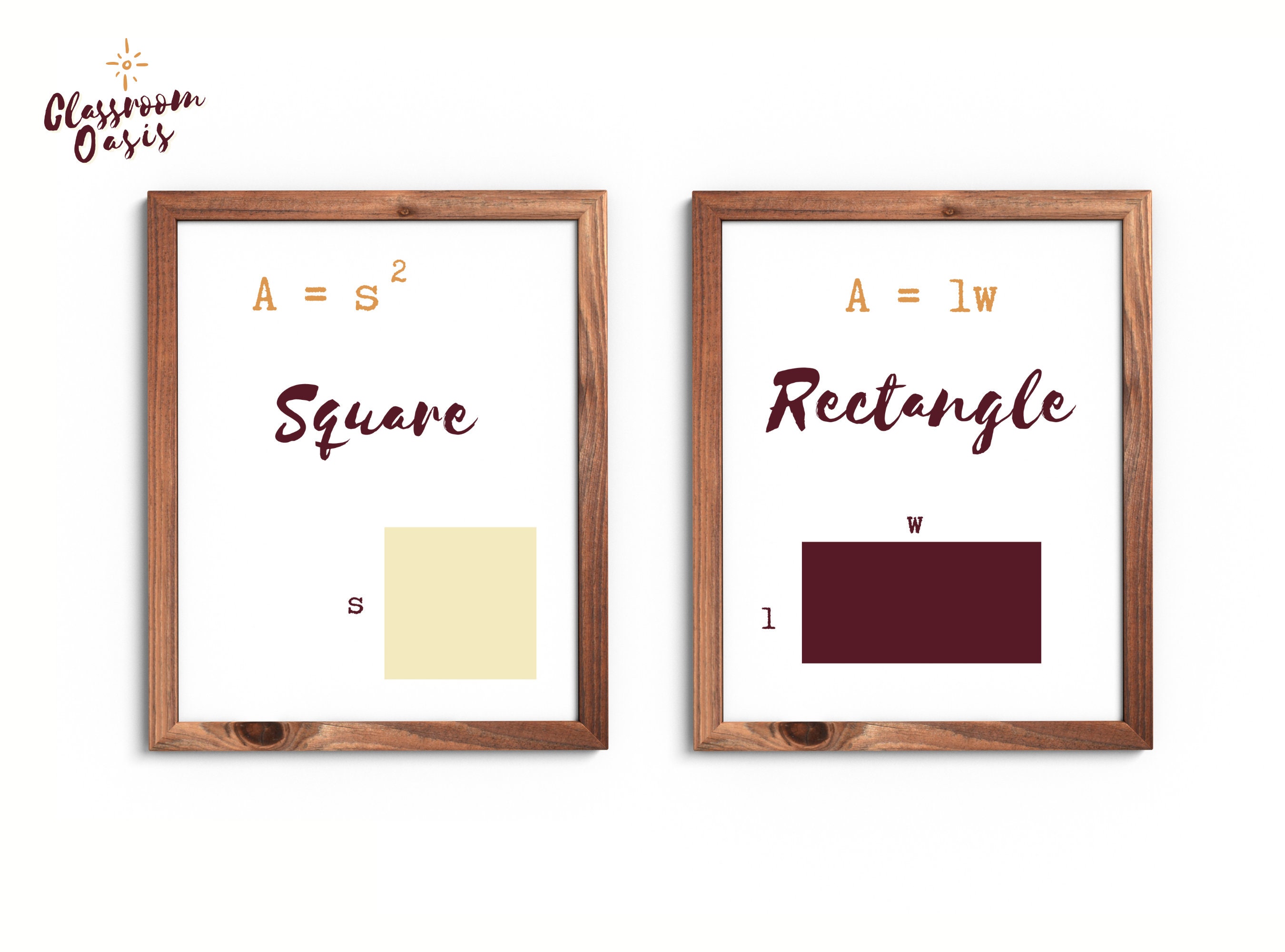 Printable Geometry Posters Geometry Classroom Decoration - Etsy